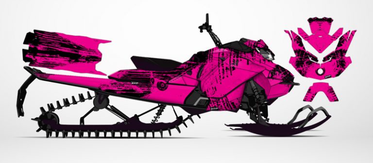Pink Ski Doo Wrap - Best Snowmobile Decal Kits Ski-Doo Sleds