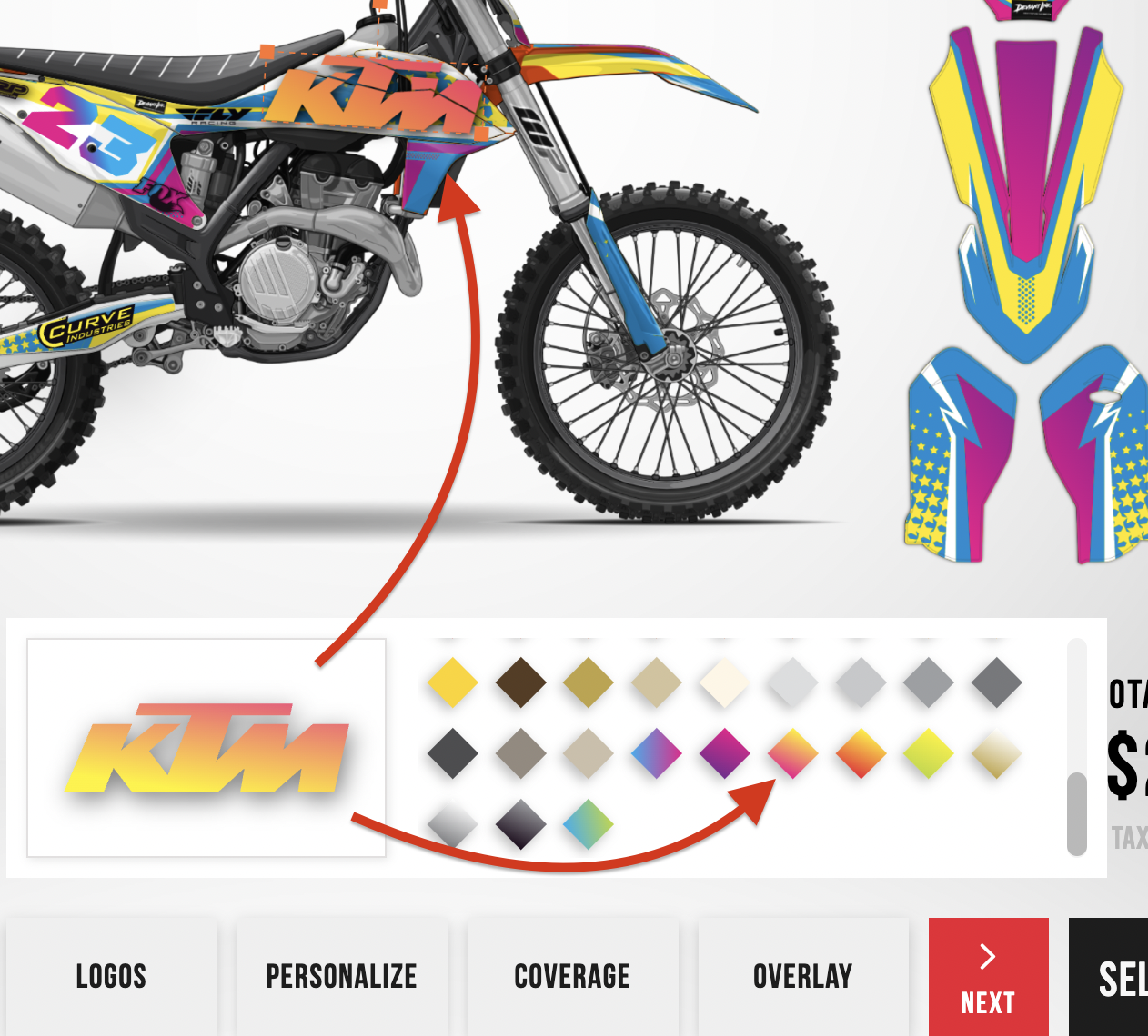 Premium Retro KTM Graphics Kits For KTM Dirt Bike Decals